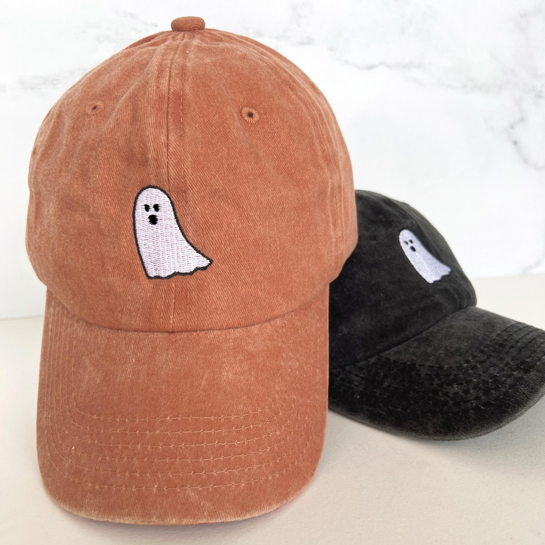 Ghost Embroidered Cap, Halloween Hat, Cute Ghost, Spooky Season, Boo ...
