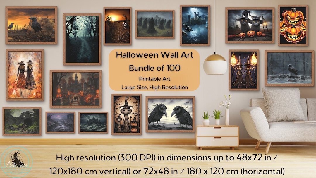 Halloween Fall Mega Bundle Wallart Print Set 100 Prints - Etsy