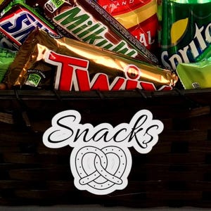 Snacks Kiss-cut Sticker for Labeling Jar Cute Sticker for Kitchen ...