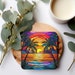 Vibrant Stain Glass Sunset Pic on Hardboard Back Coaster for Dining ...