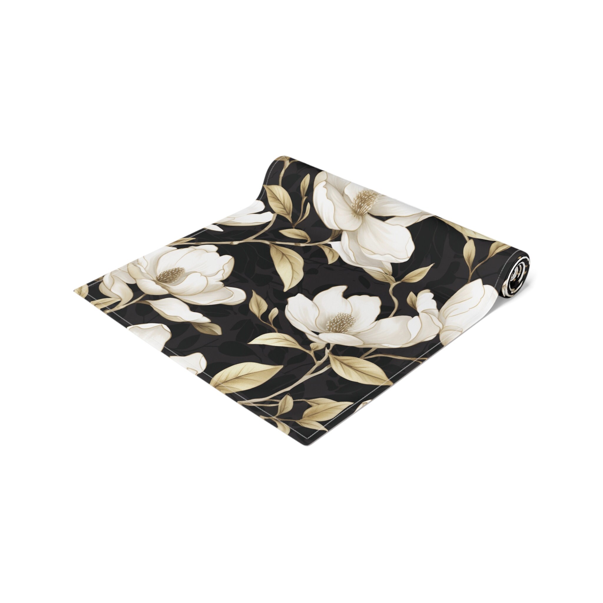 Magnolia Print on Table Runner for Dining Room Decor Flower Print Table ...