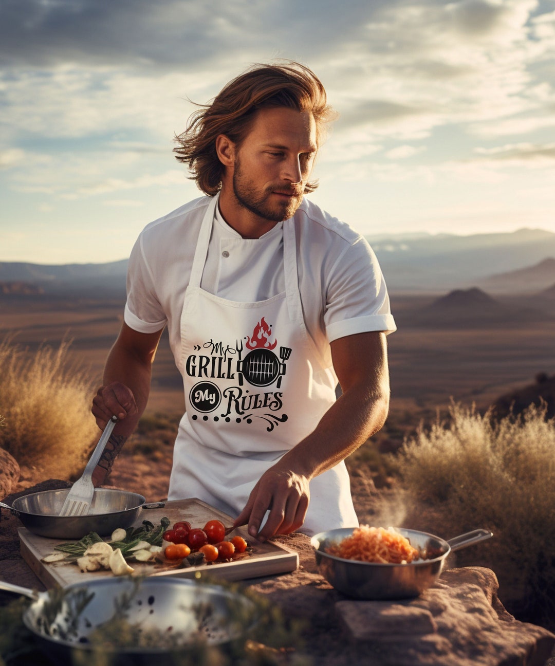 BBQ Apron Customized Dad Grill Gift-grilling Present for Dad-unique ...