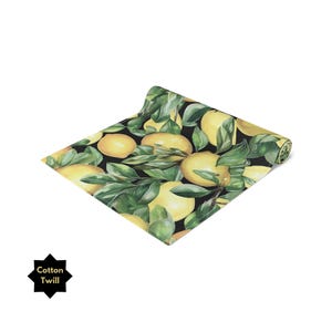 Vibrant Lemon-printed Table Runner for Summer Gatherings Lemon ...