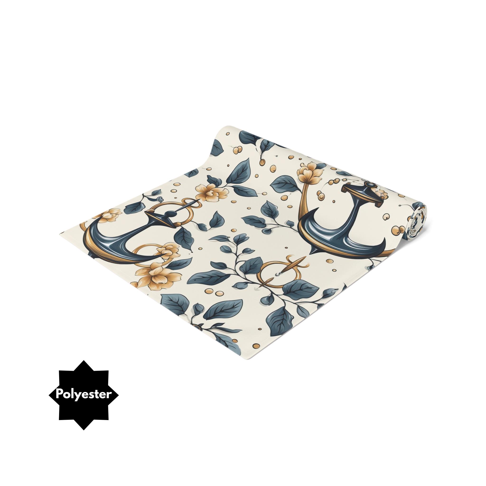 Maritime Anchor Table Runner Nautical Anchor Table Runner for Coastal ...