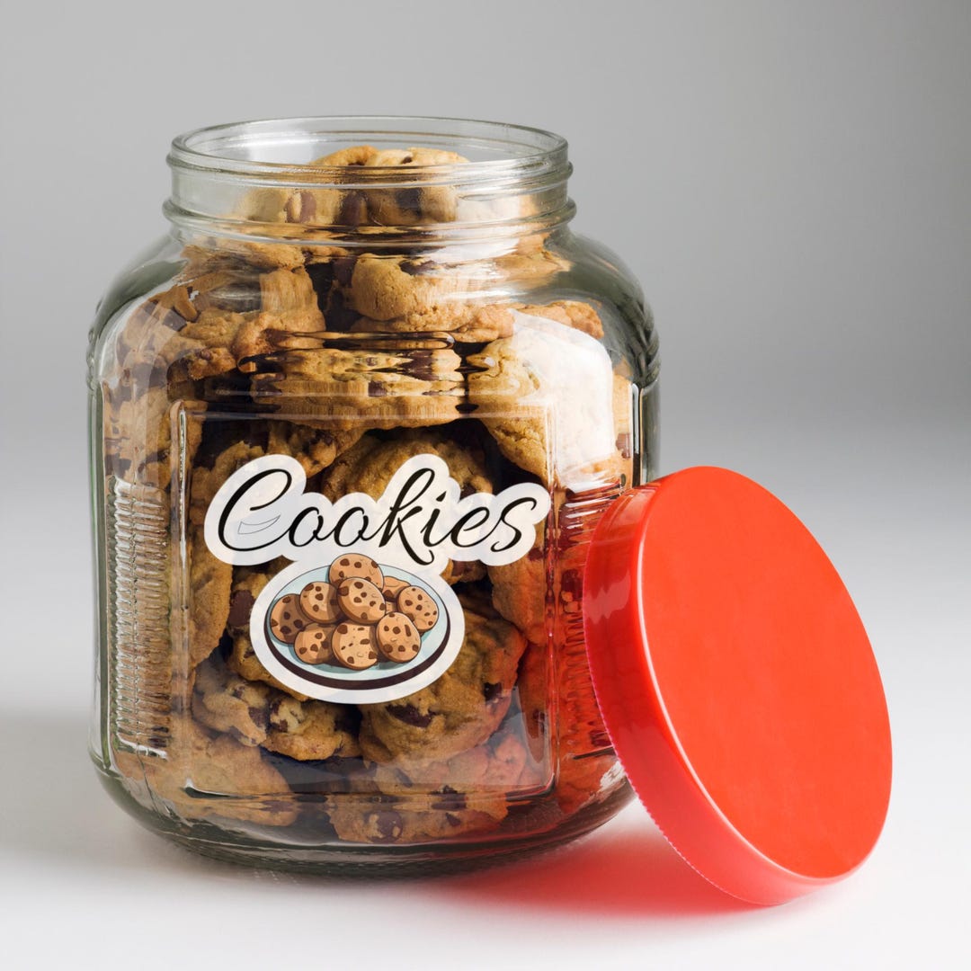 Cookies Kiss-cut Sticker for Labeling Jars Cute Sticker for Kitchen ...