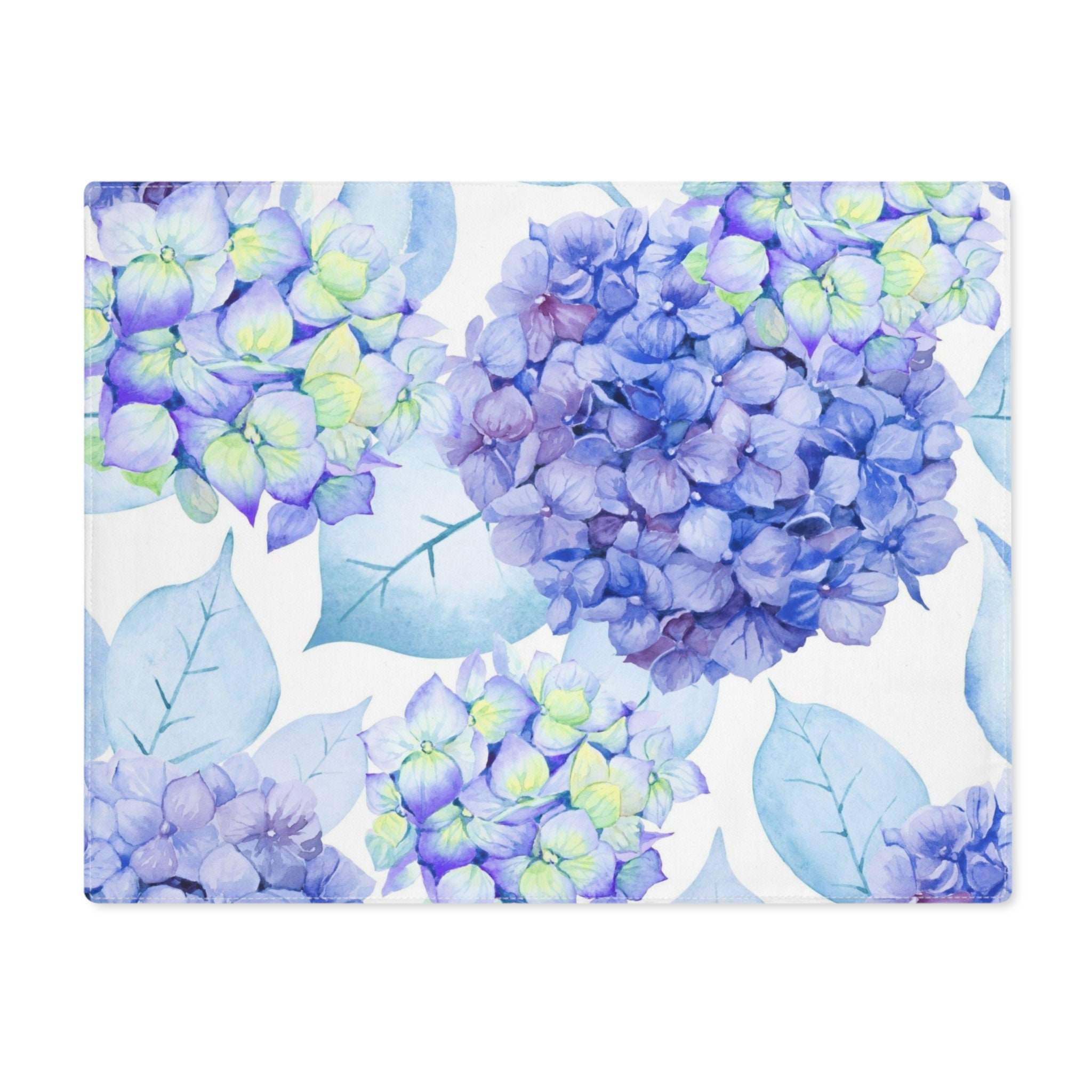 Vibrant Light Blue Hydrangea Flower Print on Placemat 1pc for Dining ...