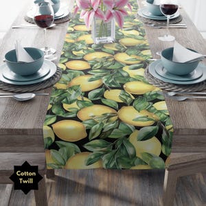 Vibrant Lemon-printed Table Runner for Summer Gatherings Lemon ...
