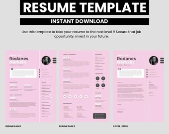 Editable CV Template - Etsy