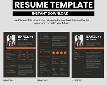 Editable CV Template - Etsy