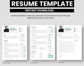 CV Template, Editable CV, Word CV, A4 Size Cv - Etsy