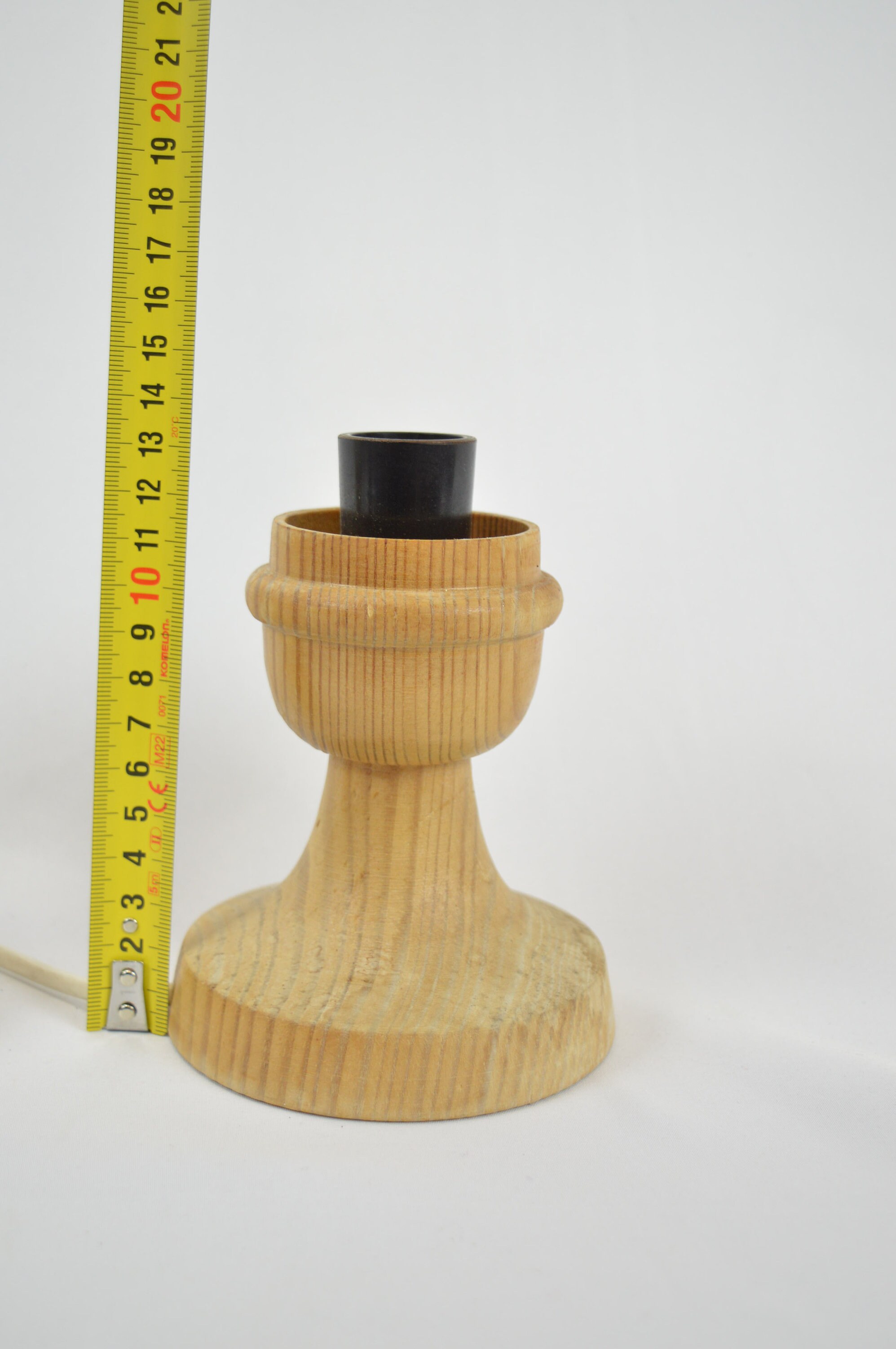 Elegant Handmade Wood Table Lamp Base Vintage Scandinavian Design Small ...