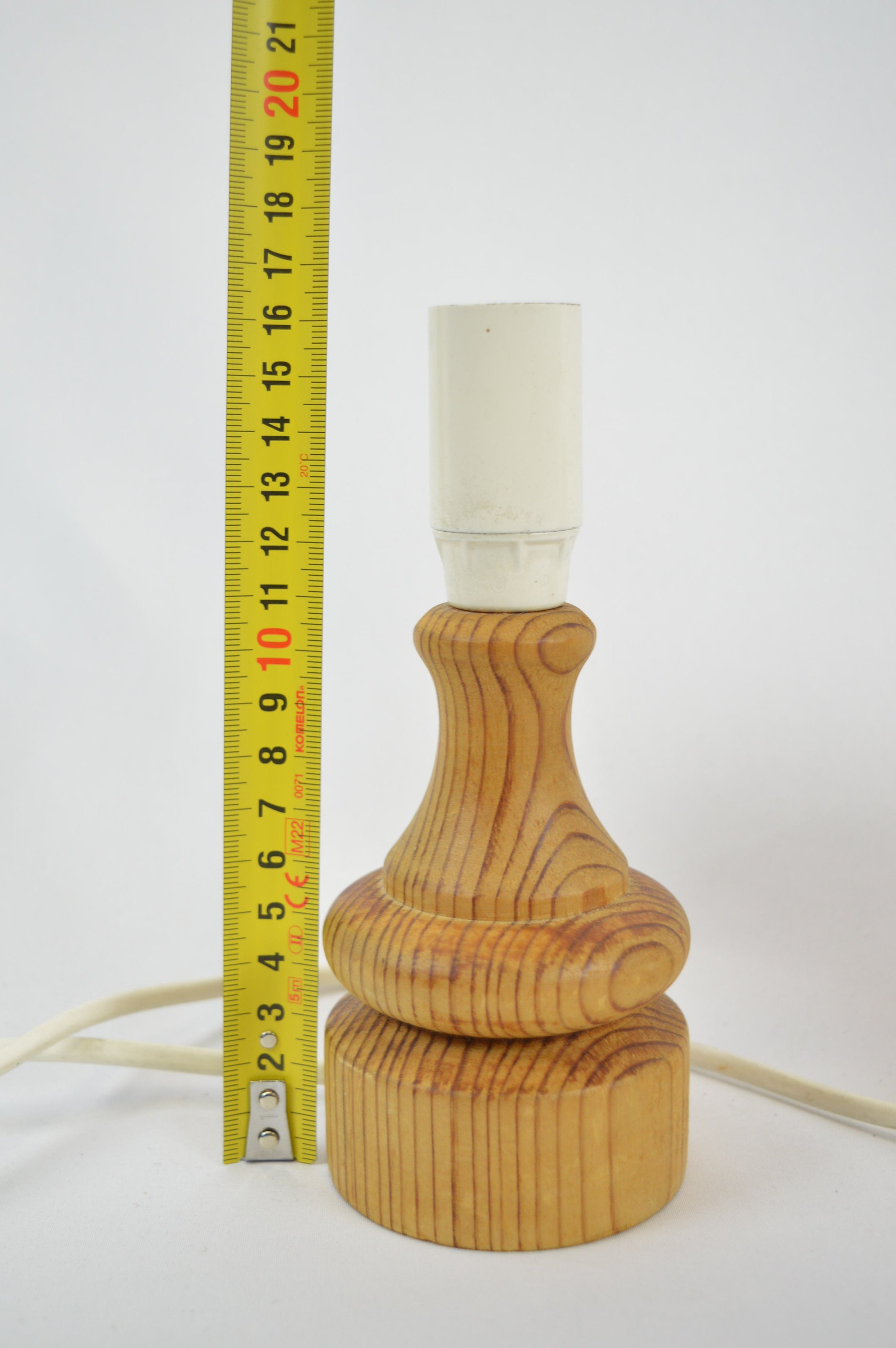 Elegant Handmade Wood Table Lamp Base Vintage Scandinavian Design Small ...