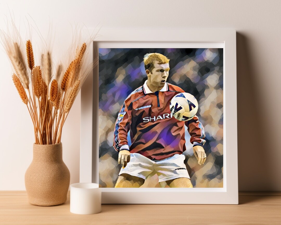 Paul Scholes, Manchester United, Poster, Art, Watercolor Picture - Etsy UK