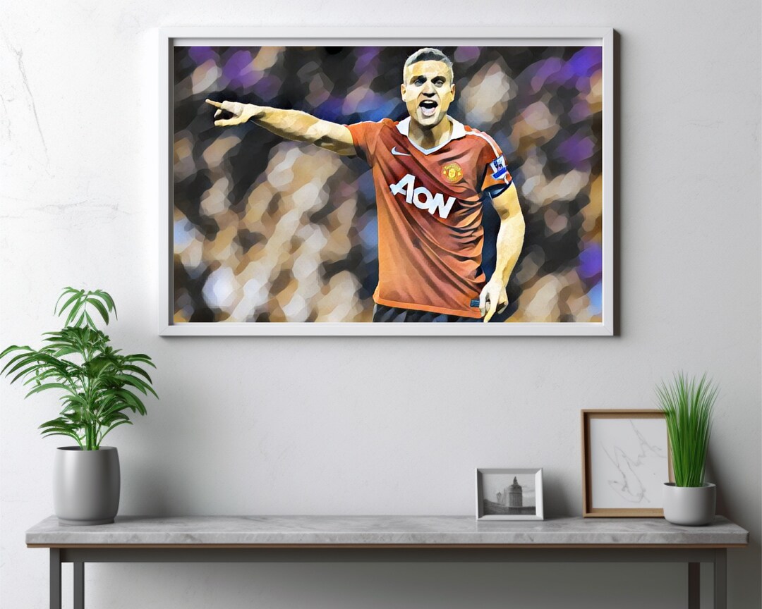 Nemanja Vidic, Manchester United, Football, Watercolor Poster, Gift ...