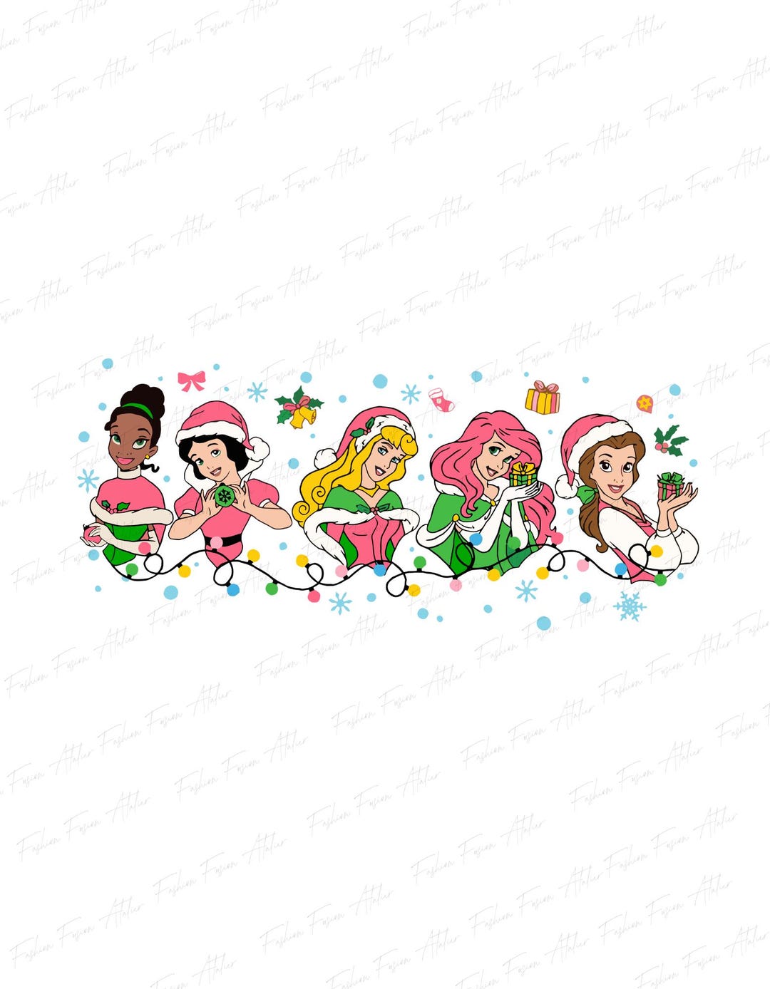 Disney Princess Christmas Png, Disney Christmas Png, Disney Girls ...