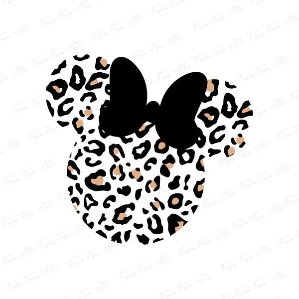 Leopard Minnie Mouse - Etsy
