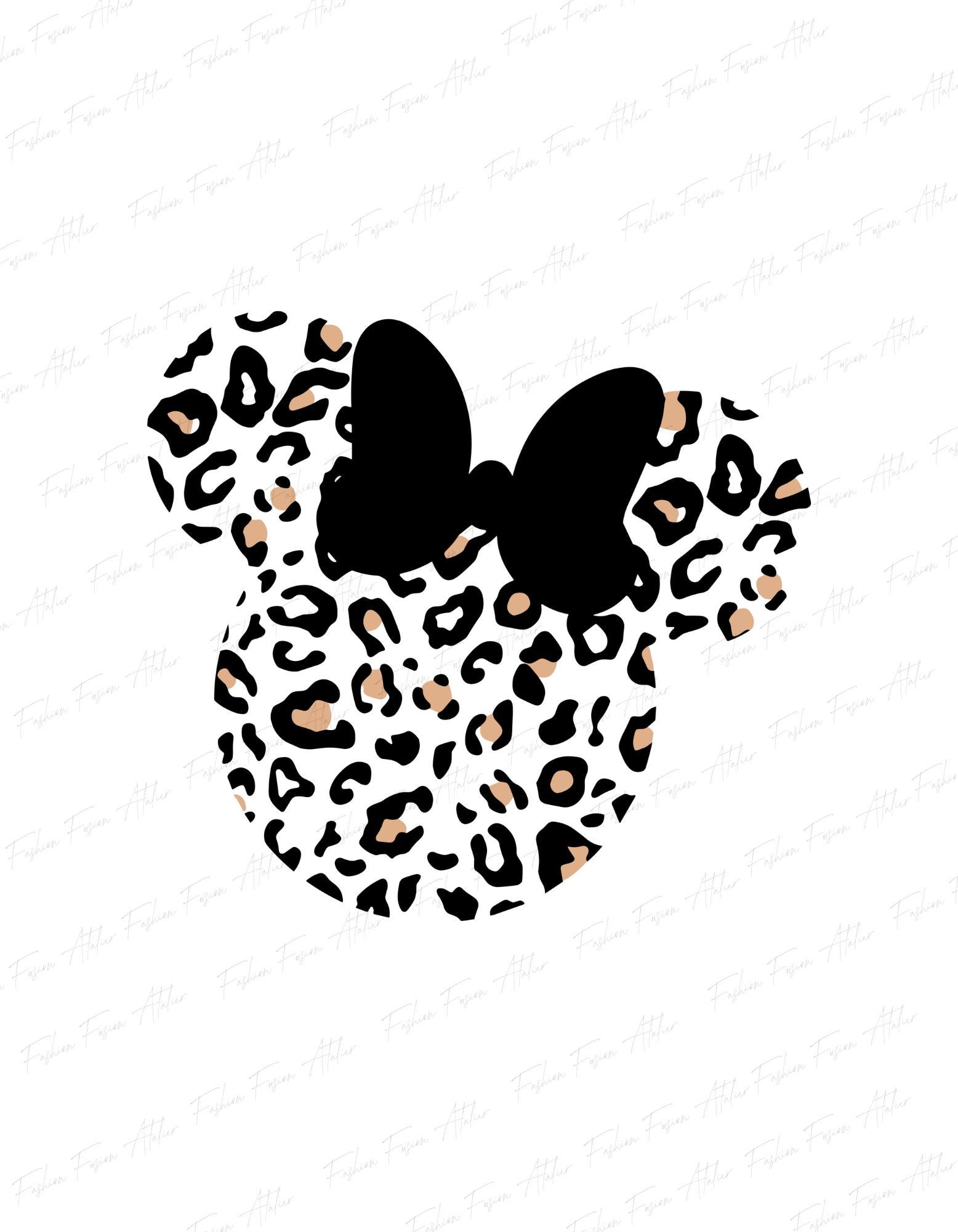 Leopard Print Minnie Mouse PNG, Cute Disney Mom PNG, Leopard Minnie Ear ...