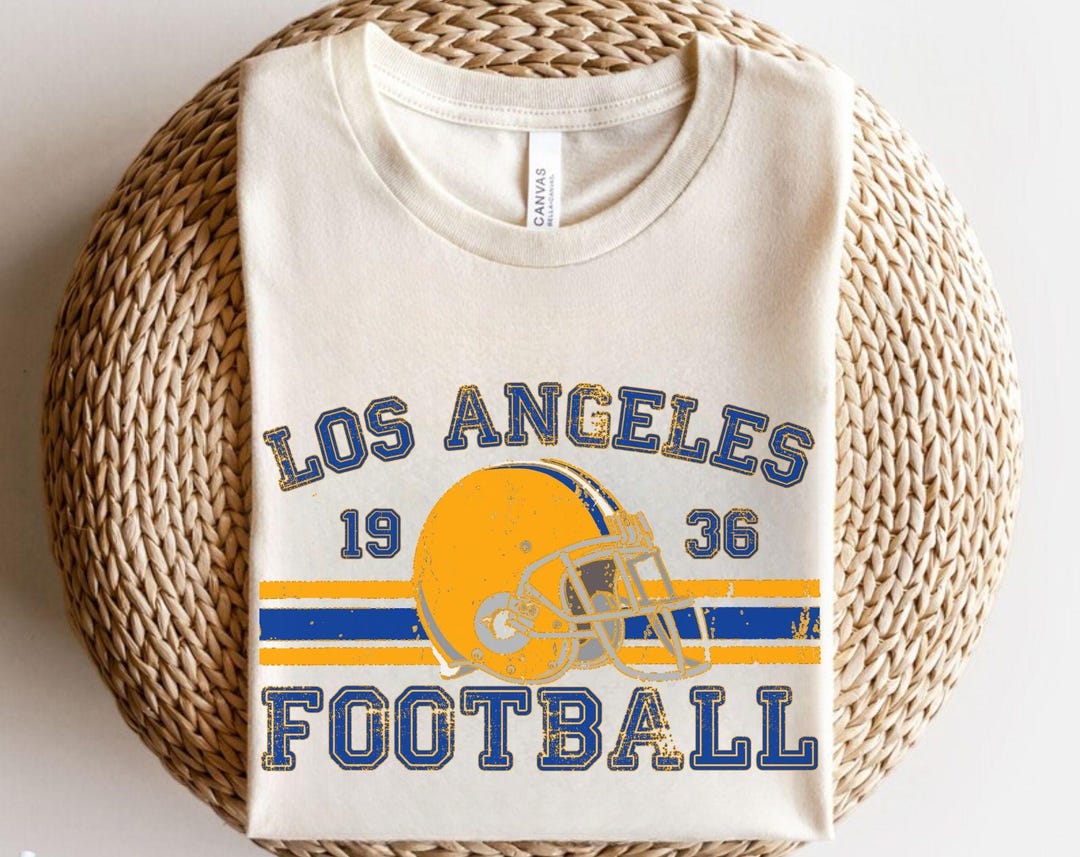 Distressed Los Angeles Football Shirt LA Football Crewneck Retro Rams ...