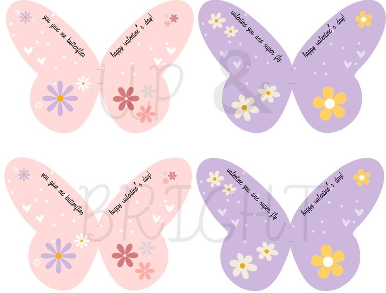 VALENTINES BUTTERFLY PRINTABLE | Digital Download | Classroom ...