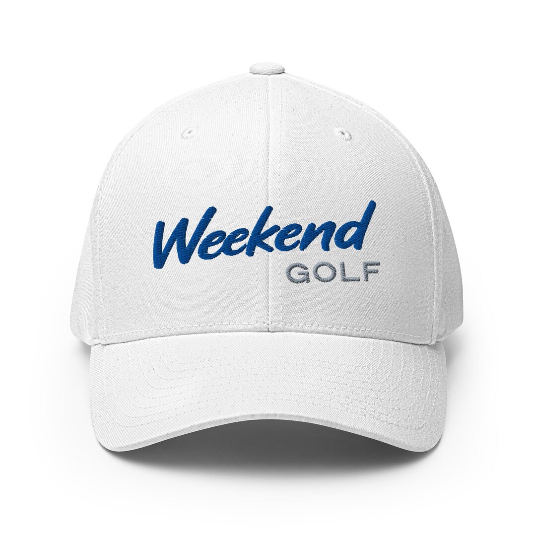 Weekend Golf - Fun Golf Hat - White - Flexfit - Golf Hat for Men - Etsy