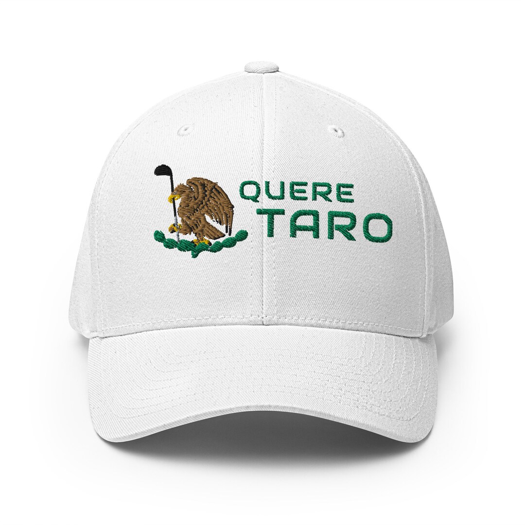 Queretaro Modern Golf Hat - Mexico Eagle [white] [flex Fit] Golf Hat ...
