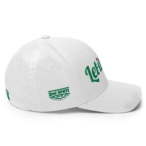 Let It Fly - Green - Fun Golf Hat - White - Flexfit - Golf Hat for Men ...