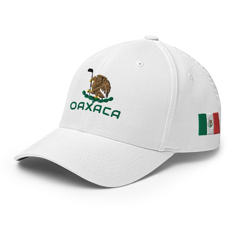Oaxaca Golf Hat Mexico Eagle white flex Fit - Etsy
