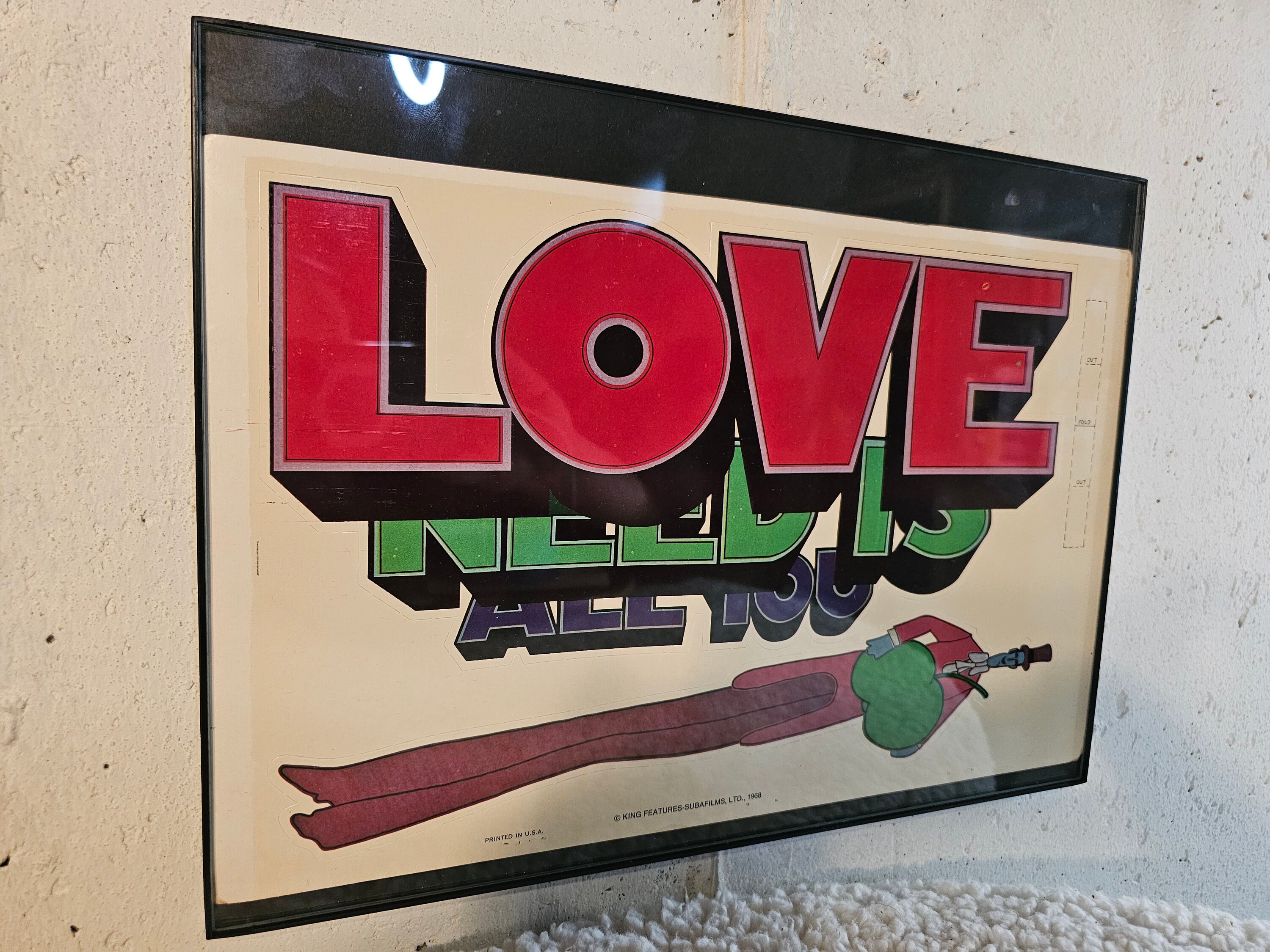 Vintage Old Yellow Submarine the Beatles All You Need is Love Pop Out ...