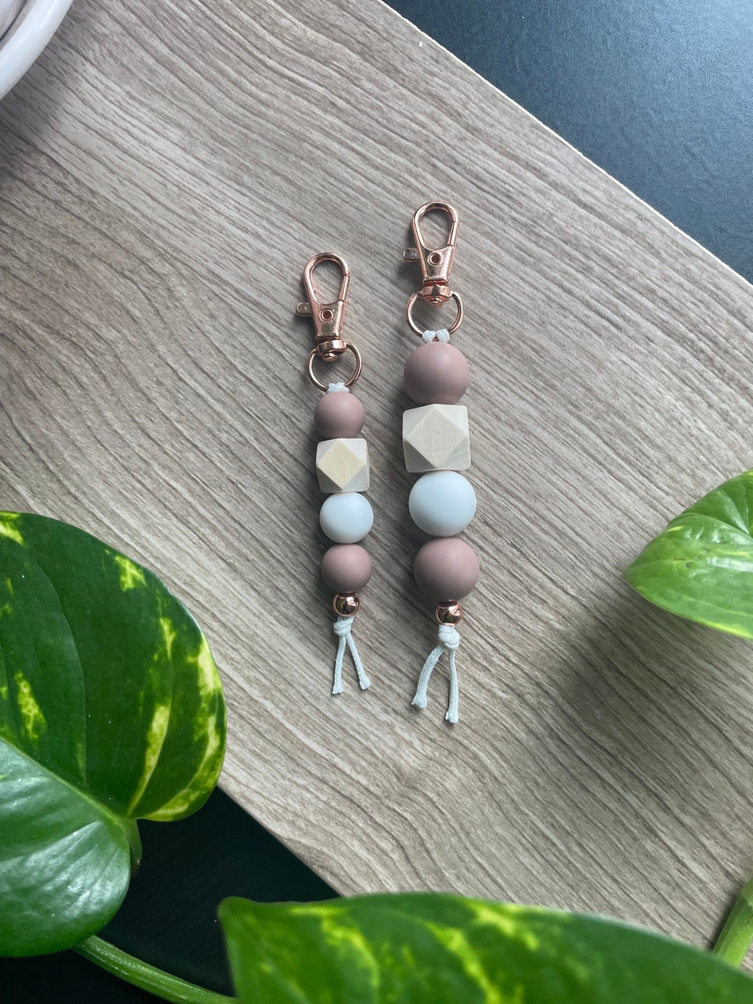 Mini & Me Keychains 2 Pack Mom and Daughter Neutral - Etsy