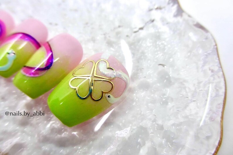 Demon Slayer Mitsuri Obanai Press-on Nail Set - Etsy