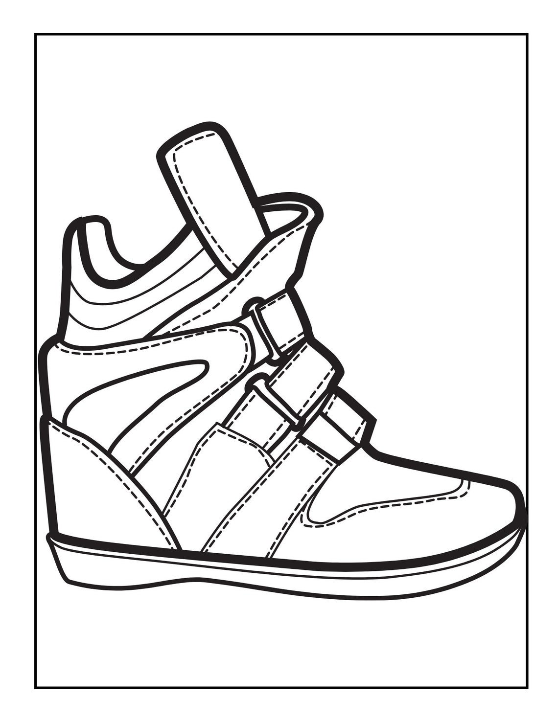 50 Cool SNEAKER Coloring Book, Digital Adult Men Coloring Pages ...