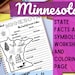 Minnesota 50 States Worksheet and Coloring Page | Homeschool and ...