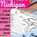 Michigan 50 States Worksheet and Coloring Page | Homeschool and ...