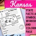 Kansas 50 States Worksheet and Coloring Page | Homeschool and Classroom ...