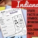 Indiana 50 States Worksheet and Coloring Page | Homeschool and ...