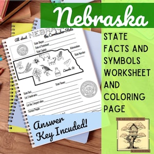 Nebraska 50 States Worksheet and Coloring Page | Homeschool and ...