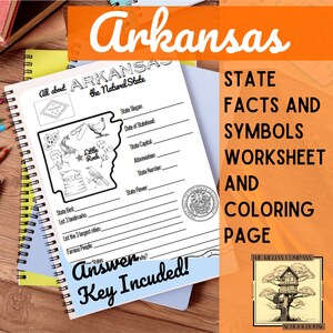 Arkansas 50 States Worksheet and Coloring Page | Homeschool and ...