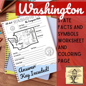 Washington 50 States Worksheet & Coloring Page | Homeschool Classroom ...