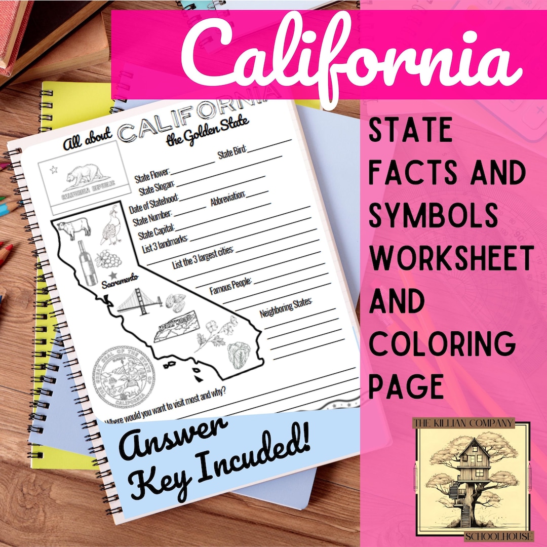 California 50 States Worksheet and Coloring Page | Homeschool ...