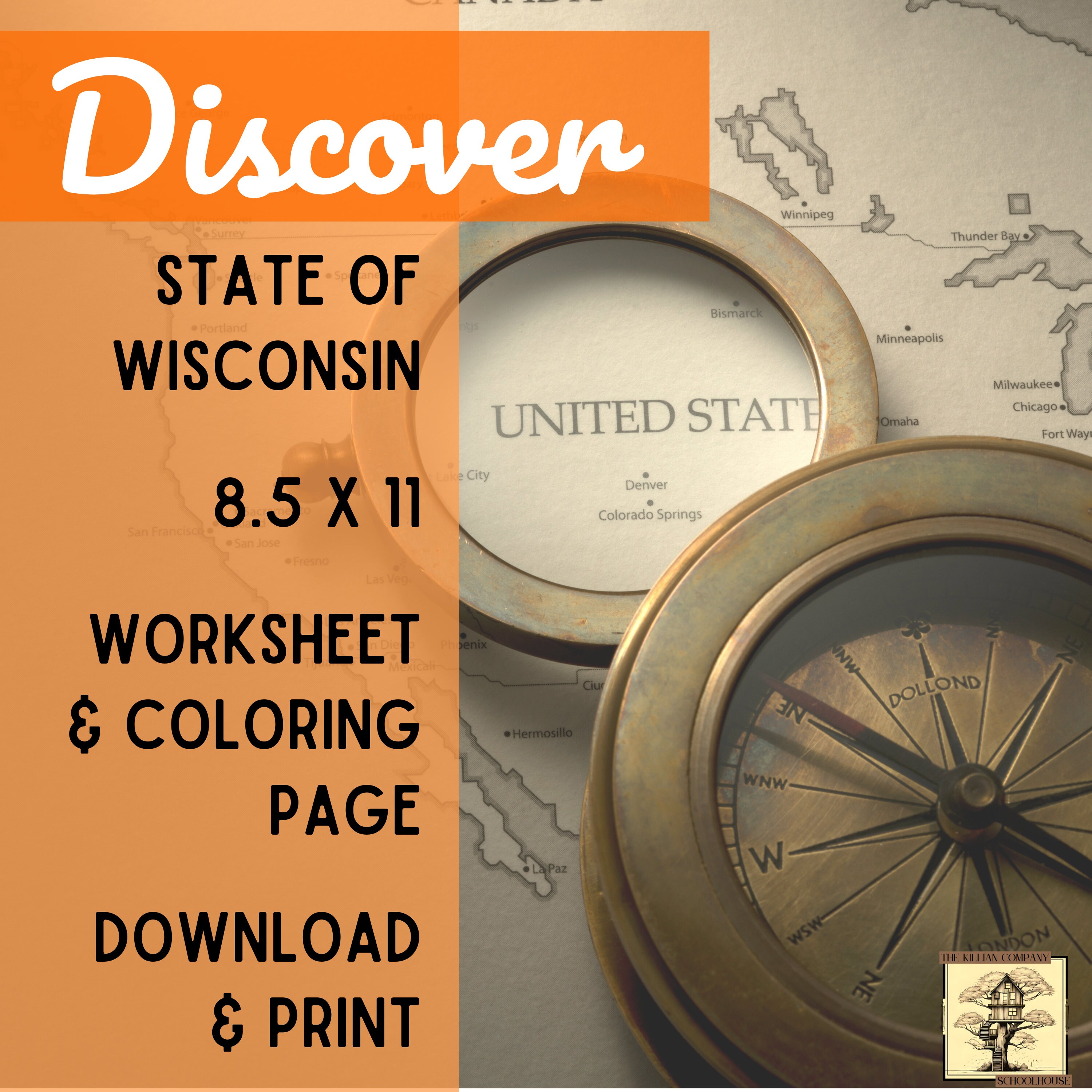 Wisconsin 50 States Worksheet and Coloring Page | Homeschool and ...