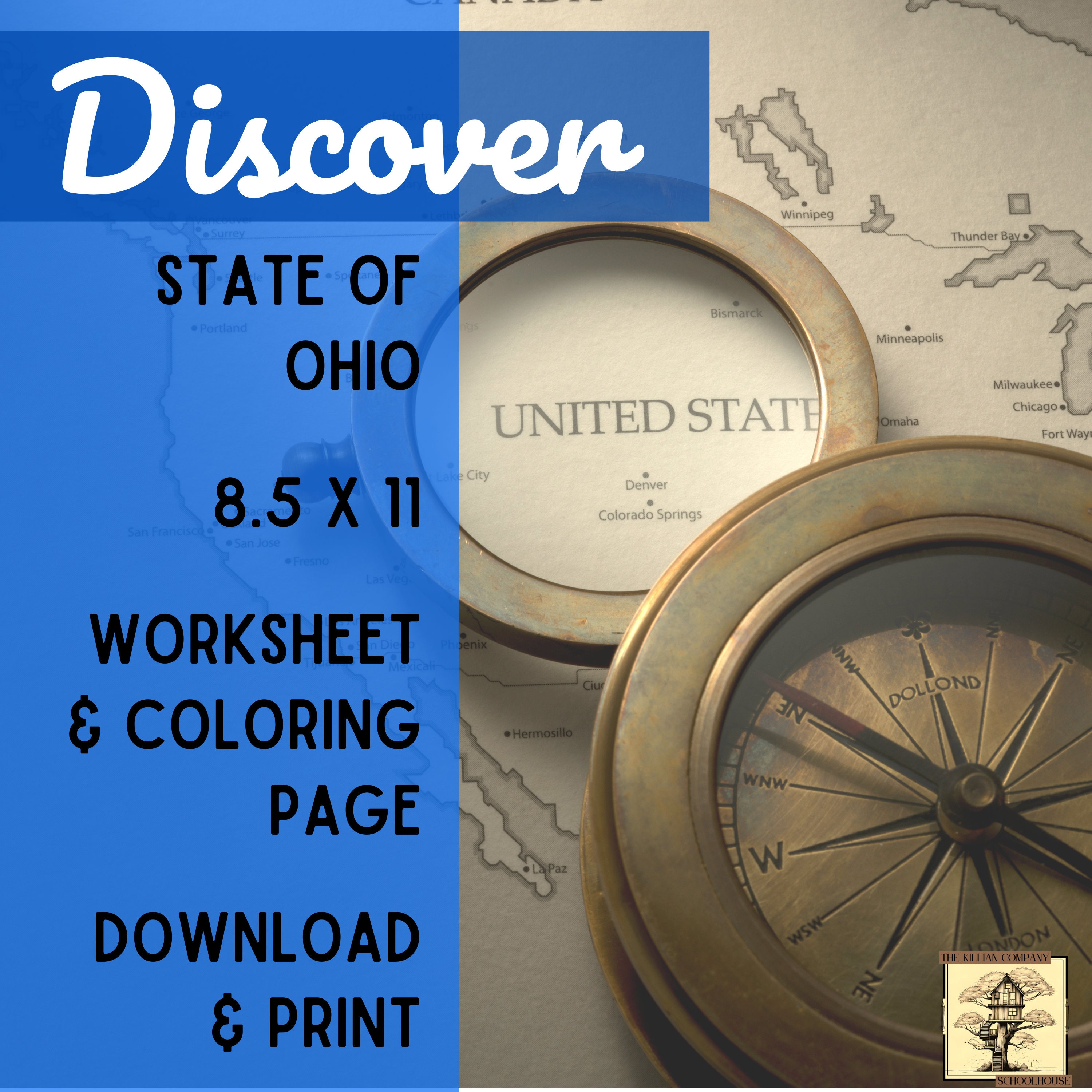 Ohio 50 States Worksheet and Coloring Page | Homeschool and Classroom ...