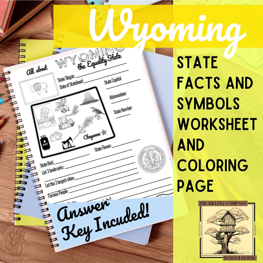 Wyoming 50 States Worksheet and Coloring Page | Homeschool and ...