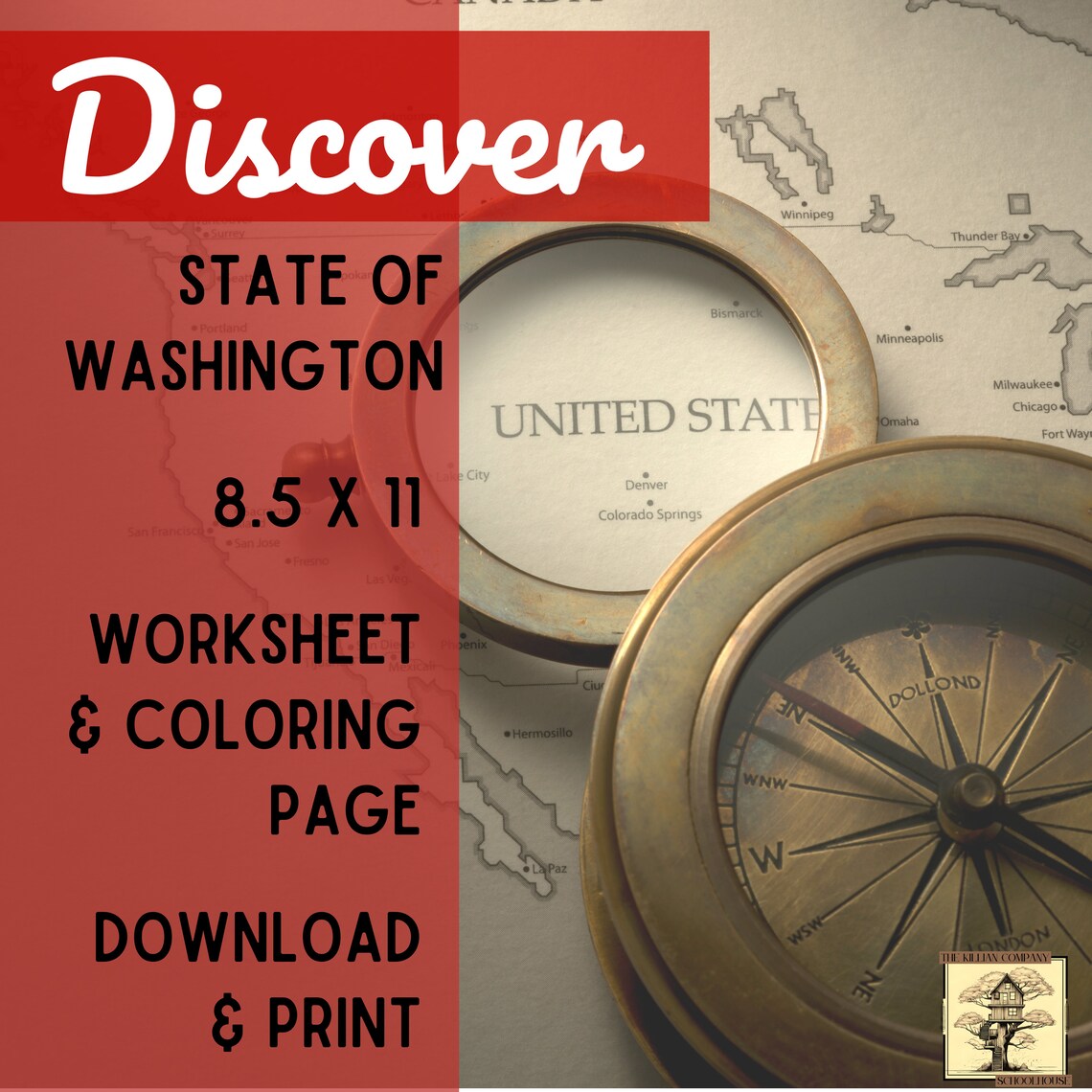 Washington 50 States Worksheet & Coloring Page | Homeschool Classroom ...