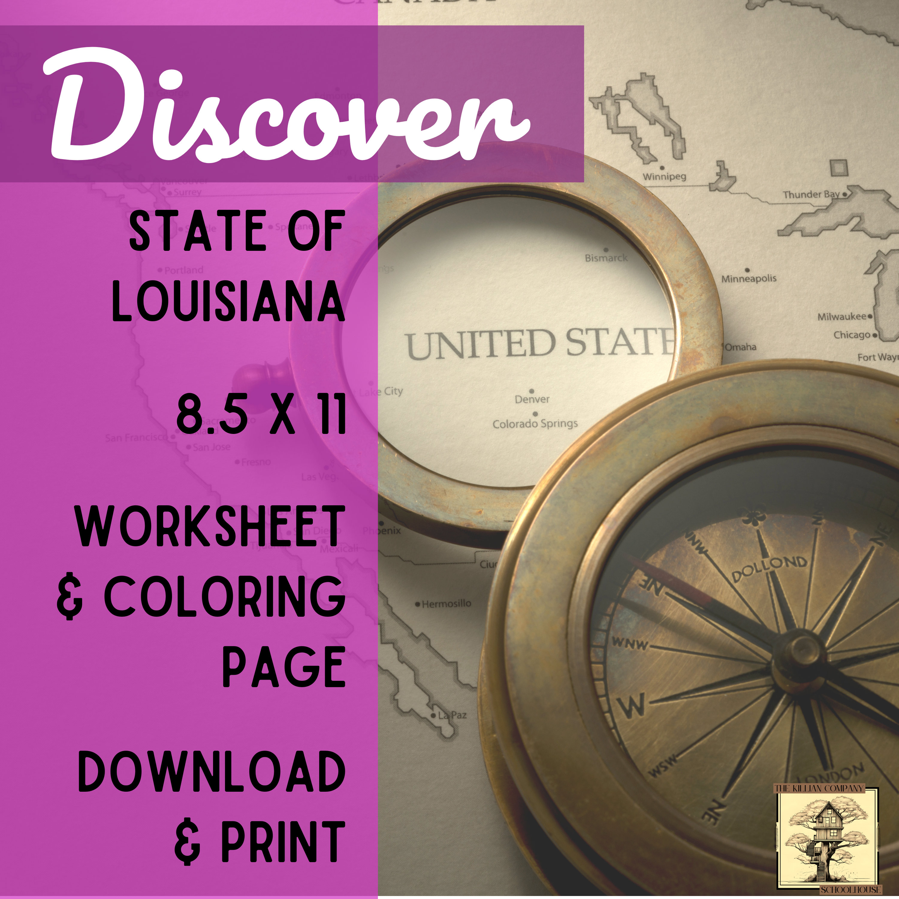 Louisiana 50 States Worksheet and Coloring Page | Homeschool and ...
