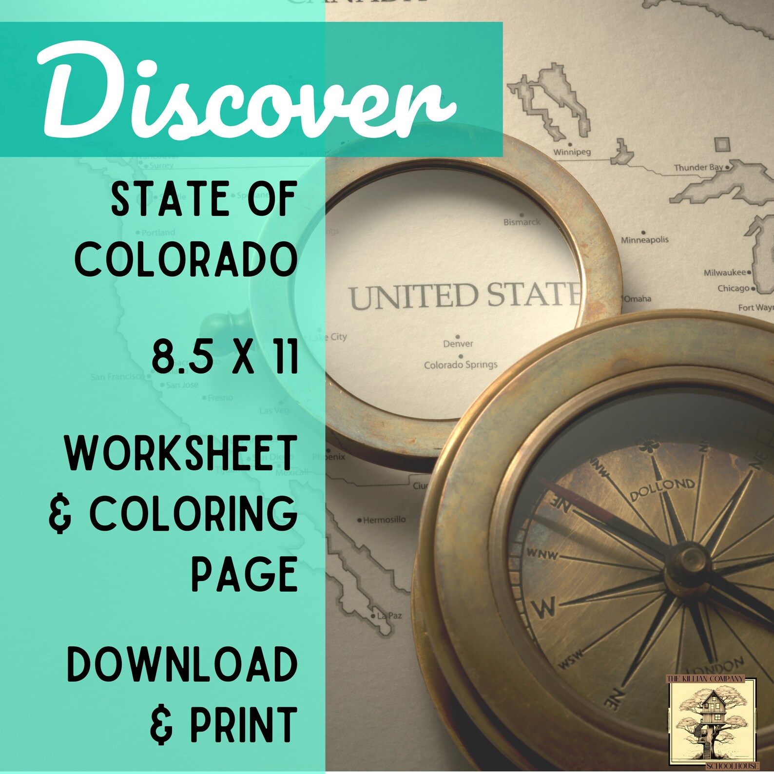 Colorado 50 States Worksheet and Coloring Page | Homeschool and ...