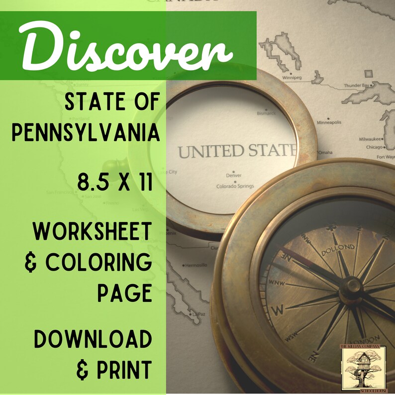Pennsylvania 50 States Worksheet & Coloring Page | Homeschool Classroom ...