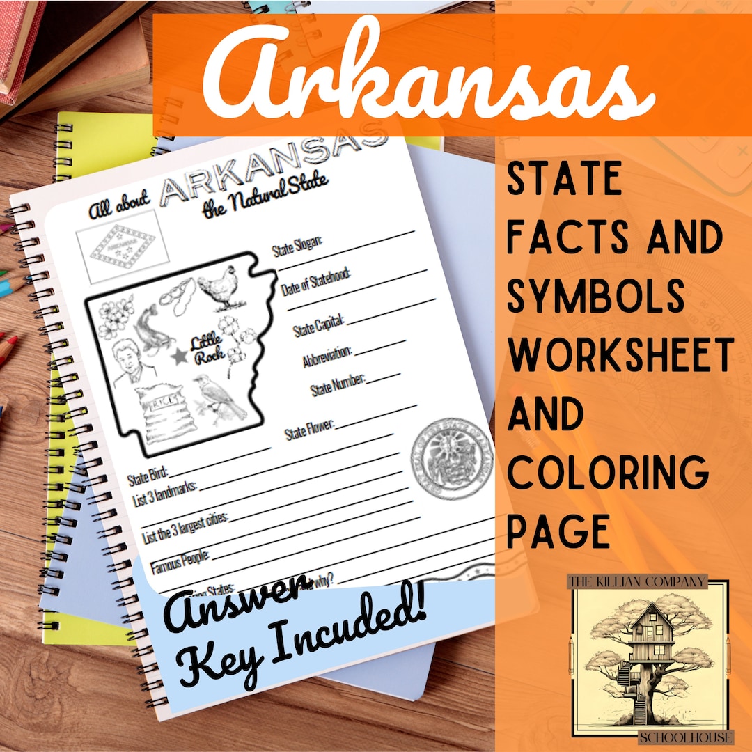 Arkansas 50 States Worksheet and Coloring Page | Homeschool and ...