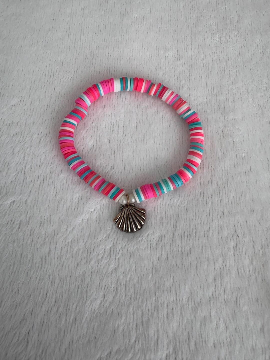 Tidal Rose Shell Charm Bracelet - Etsy