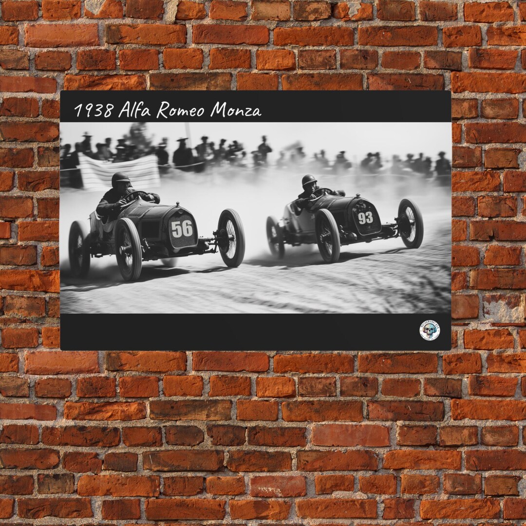 1938 Alfa Romeo Monza Metal Art Sign: Vintage Racing Garage Decor ...