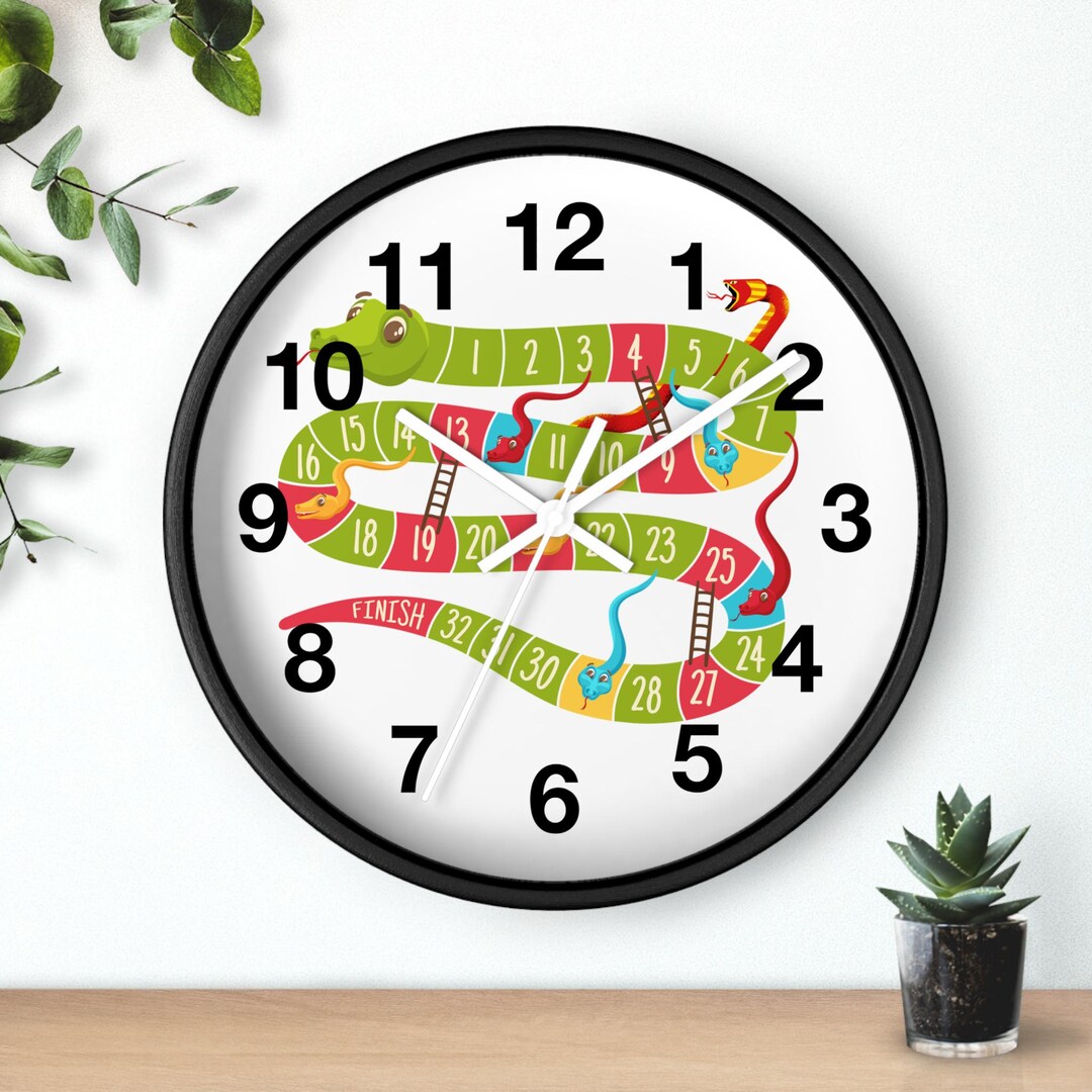 Snakes and Ladders Wall Clock, Playful Kids Room Decor - Etsy
